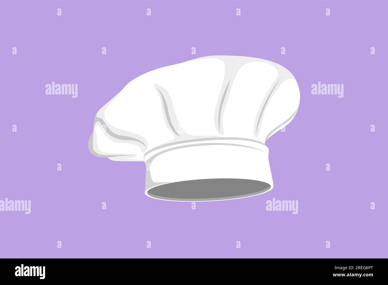 Graphic flat design drawing chef uniform cap or hat for restaurant logo ...