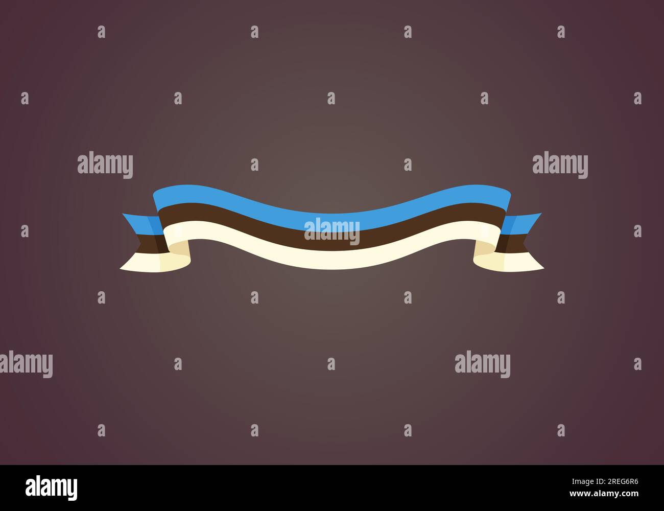 Ribbon with flag of Estonia in flat design style Stock Vector Image ...