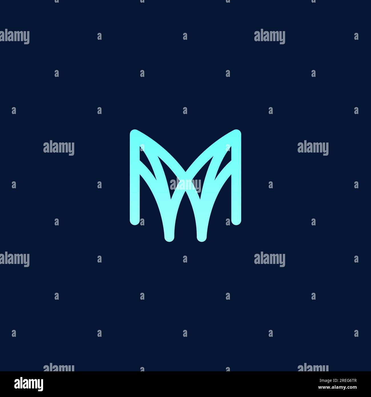 Letter M Line Logo Design. M Icon Design Stock Vector Image & Art - Alamy