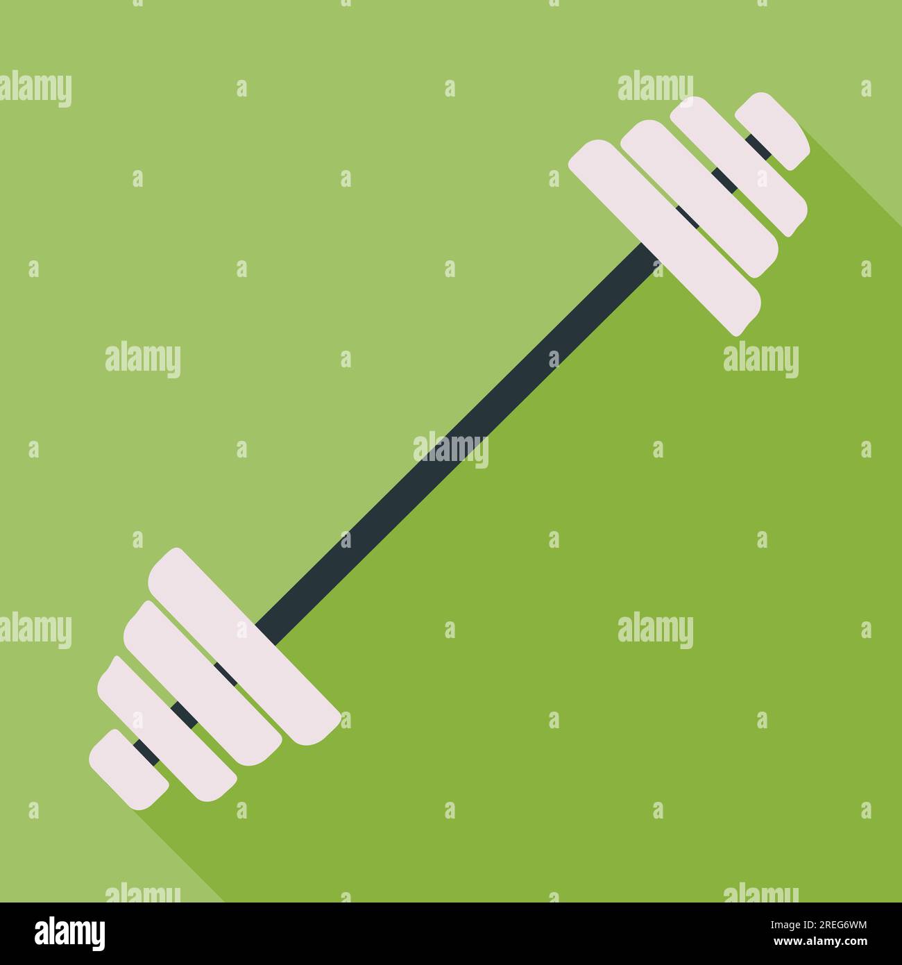 Dumbbell icon with long shadow, flat style Stock Vector Image & Art - Alamy