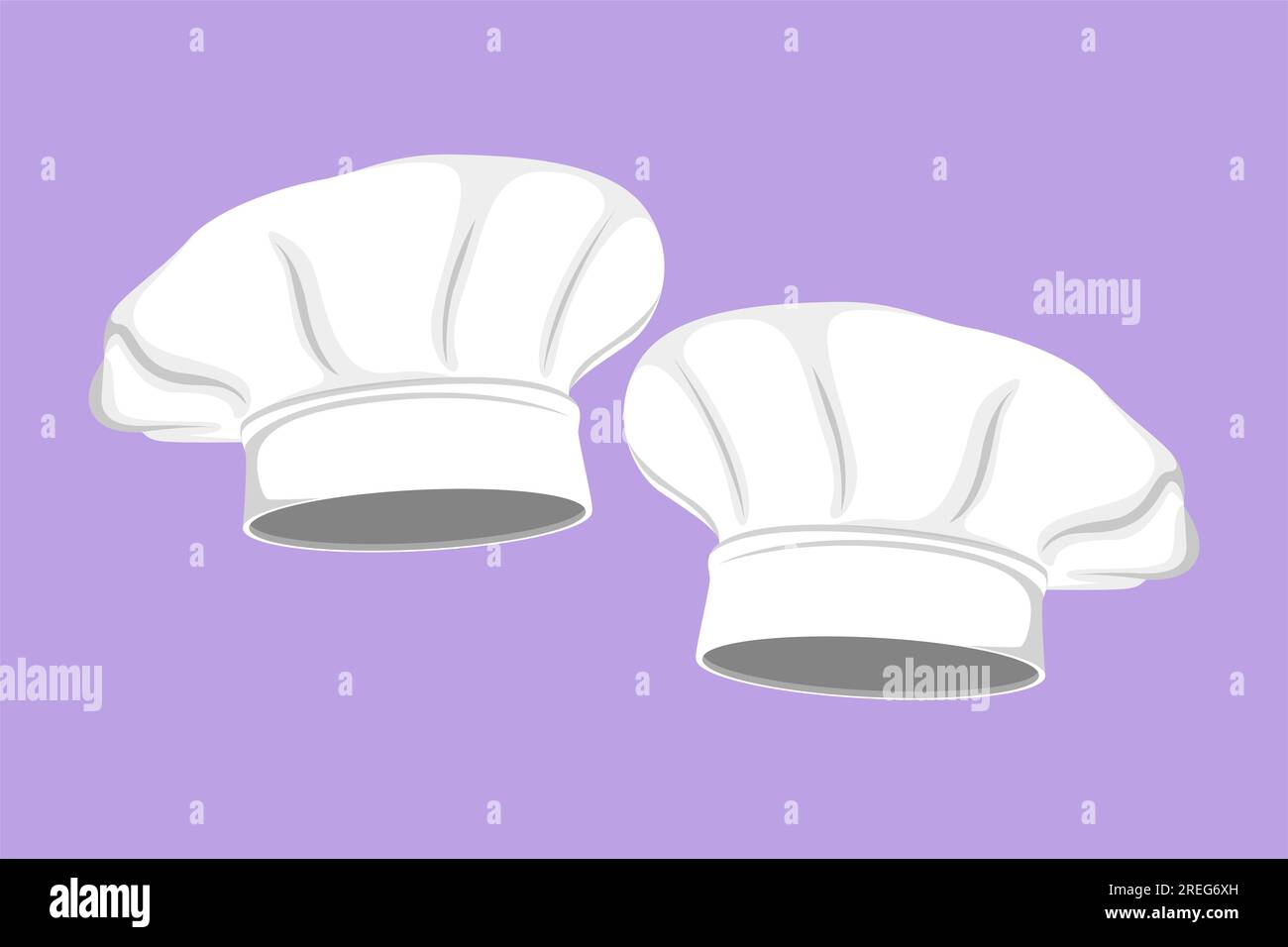 Cartoon flat style drawing stylized chef uniform cap or hat for ...