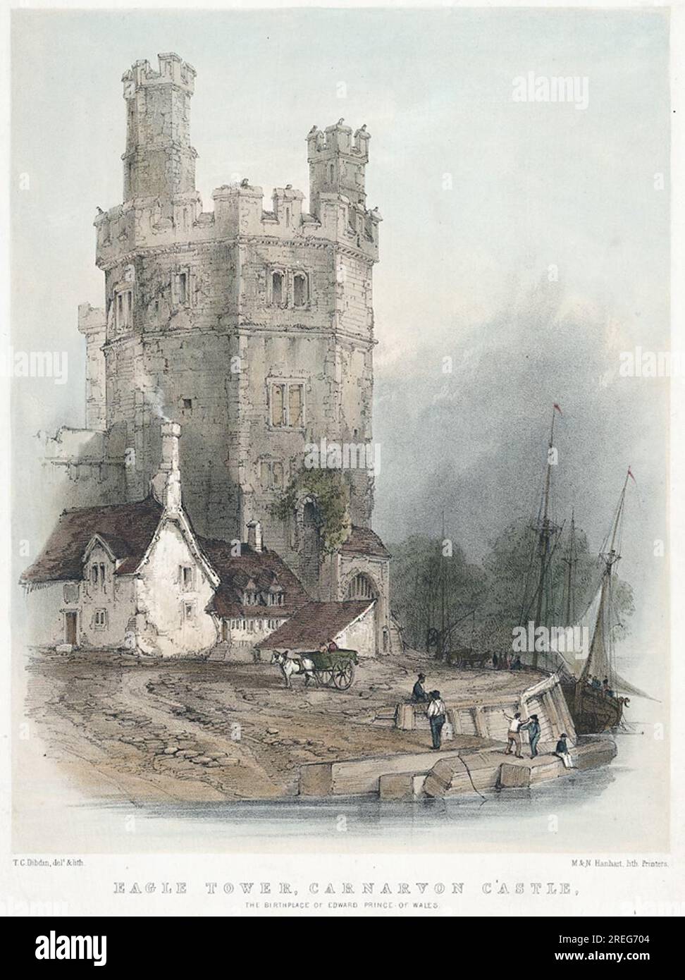 Eagle Tower, Carnarvon Castle: the birthplace of Edward Prince of Wales ...