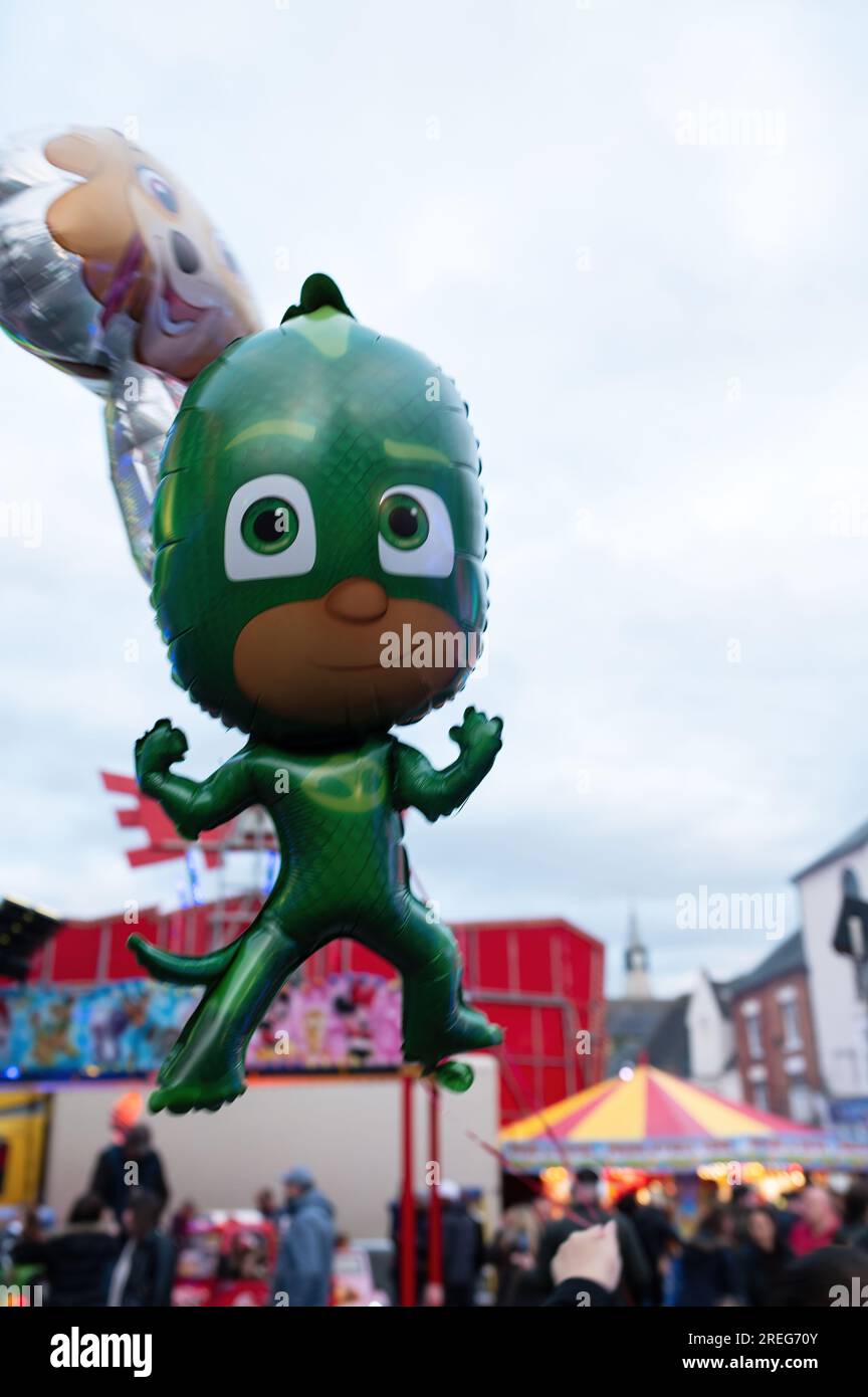 Inflatable balloon figure at Banbury Michaelmas Fair Stock Photo - Alamy