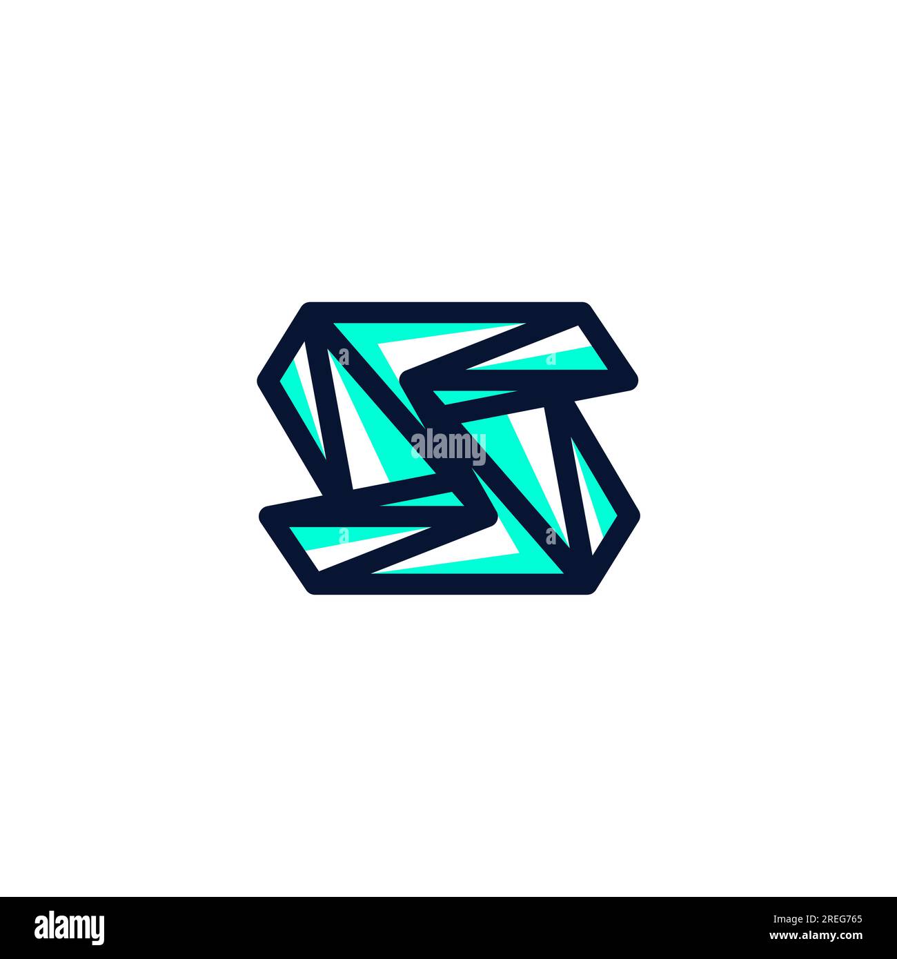 Letter S Geometric Logo. S Line Logo Stock Vector Image & Art - Alamy