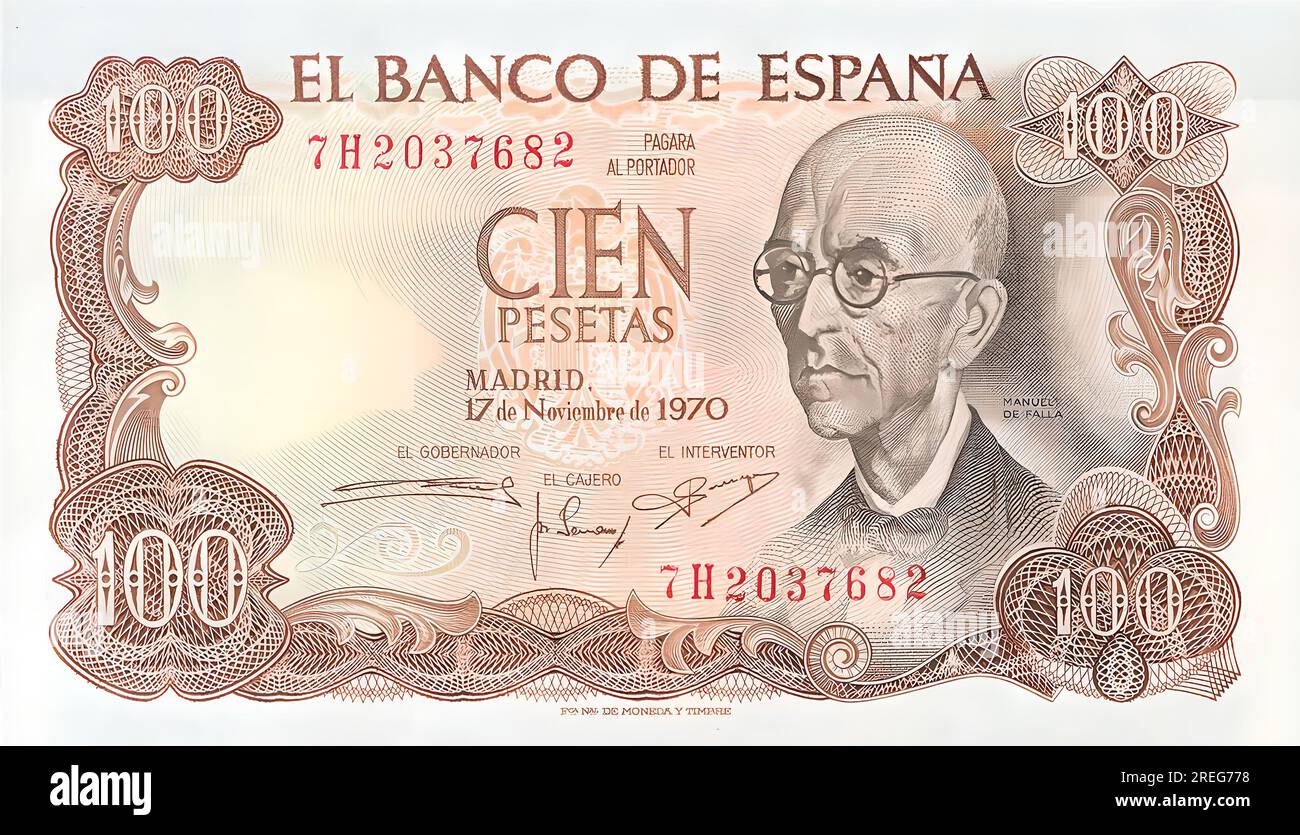 100 pesetas bill hi-res stock photography and images - Alamy
