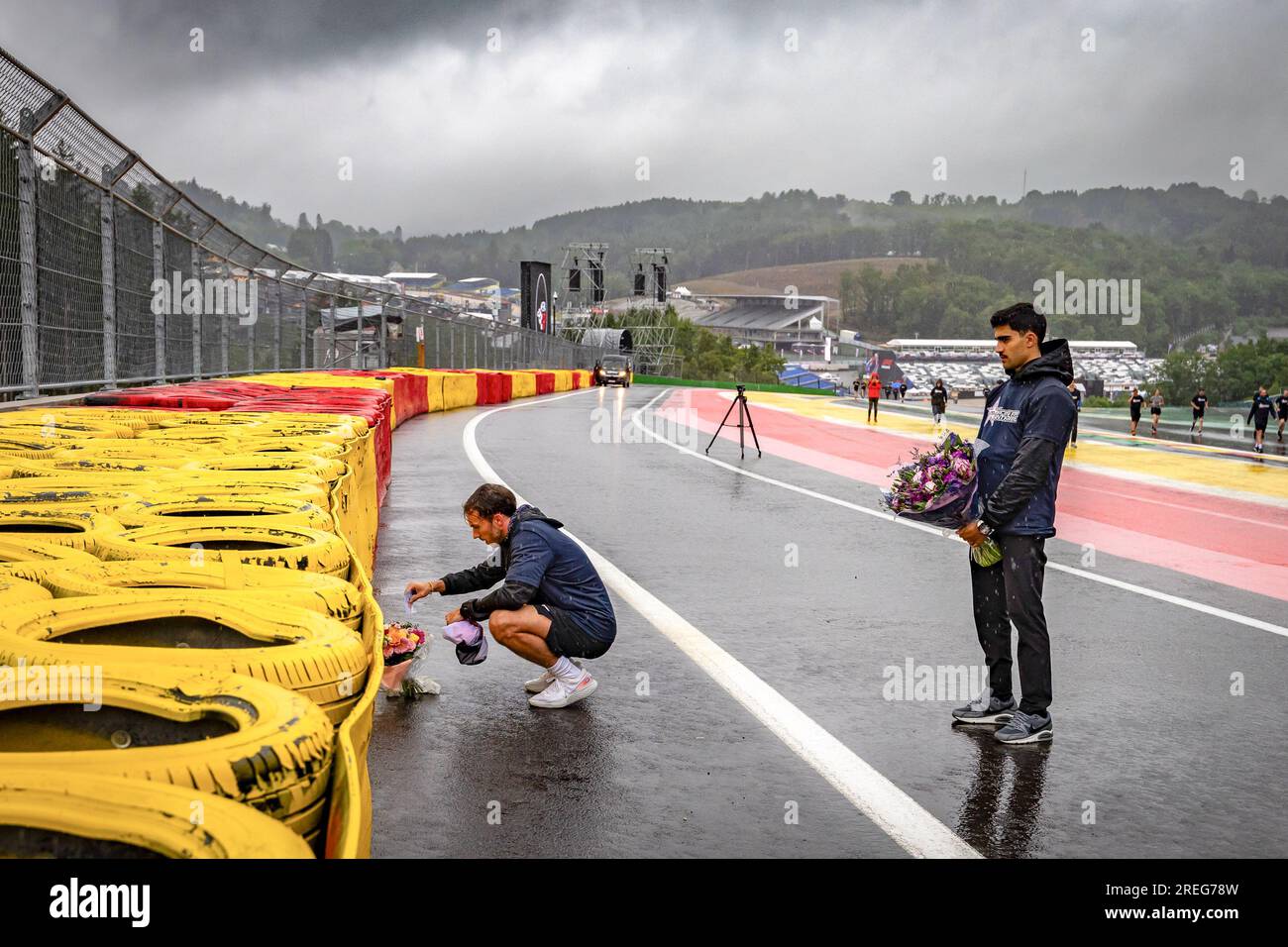 Stavelot, Belgique. 27th July, 2023. Track run dedicated to Anthoine ...