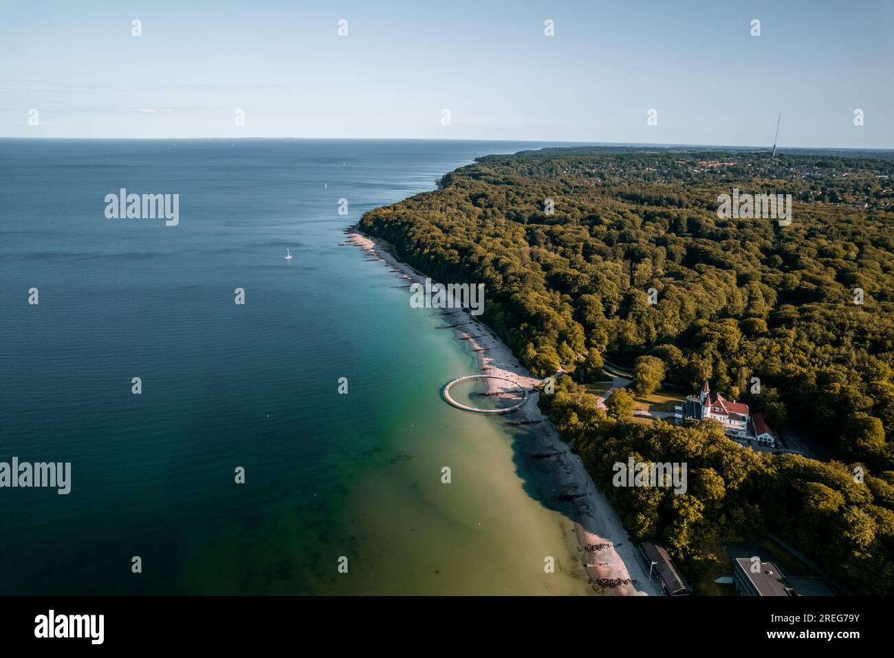 Aerial Drone Shot of the Famous Infinite Bridge in Aarhus, Denmark ...