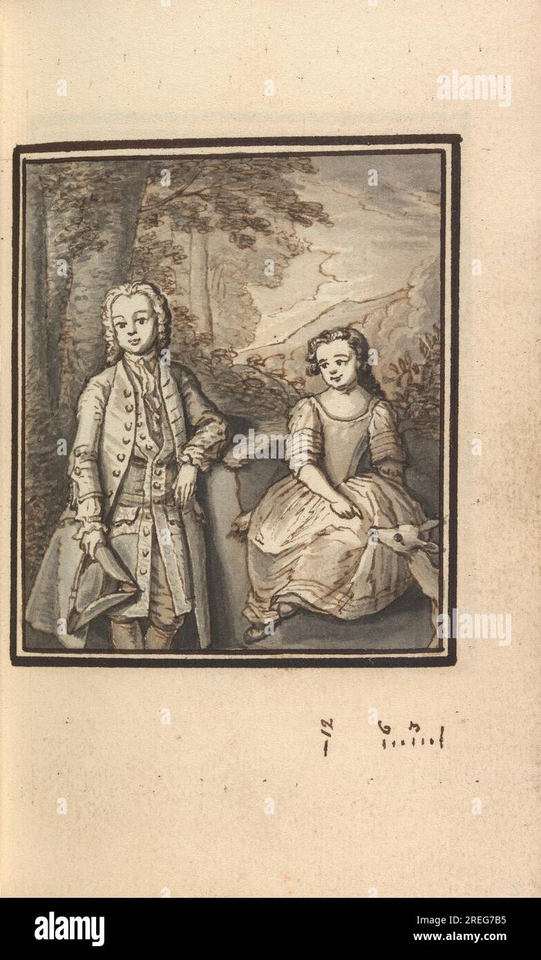 Album Drawing circa 1730 by Thomas Bardwell Stock Photo - Alamy