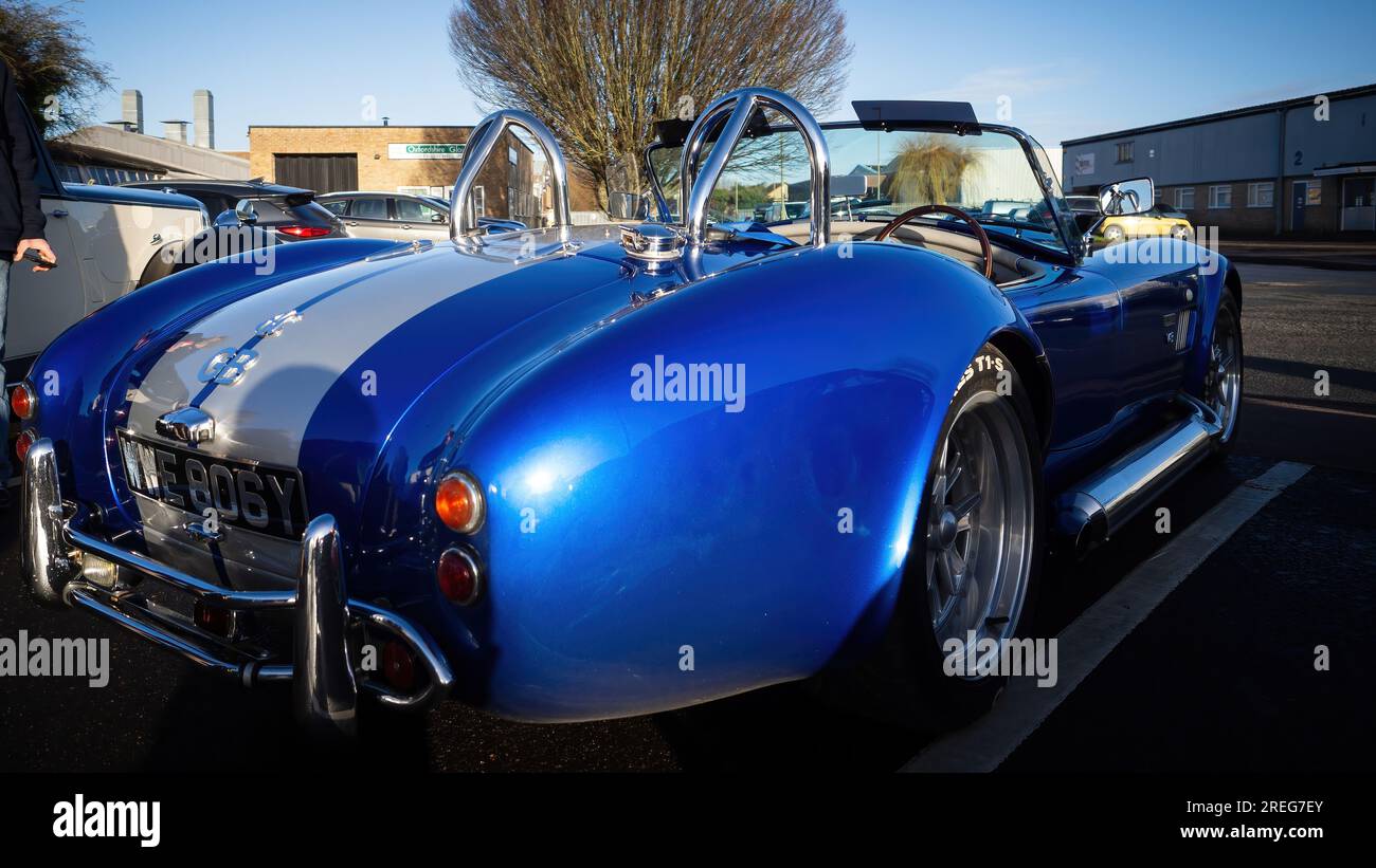 Metallic blue DAX Cobra in the sunshine Stock Photo - Alamy