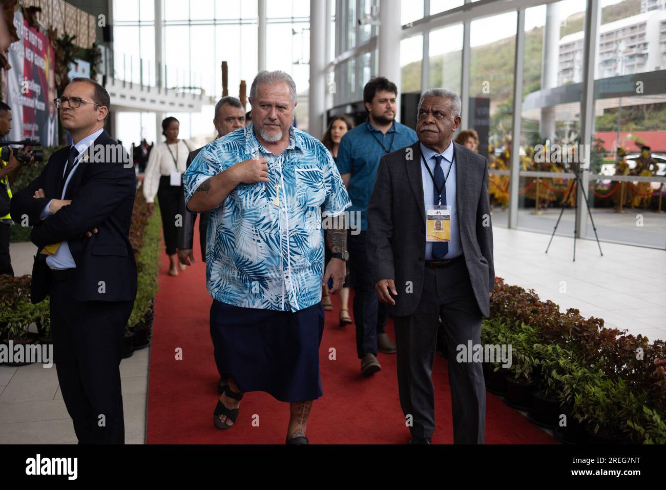 Port Moresby, Papua New Guinea. 28th July, 2023. Polynesia president ...