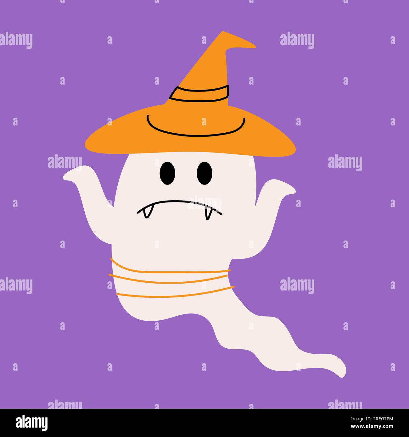White cloth ghost . Halloween cartoon characters . Vector Stock Vector ...