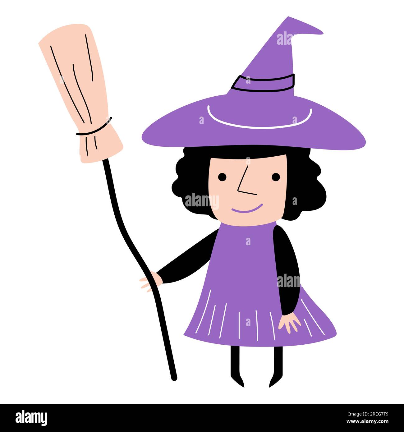 Witch . Halloween cartoon characters . Vector Stock Vector Image & Art ...