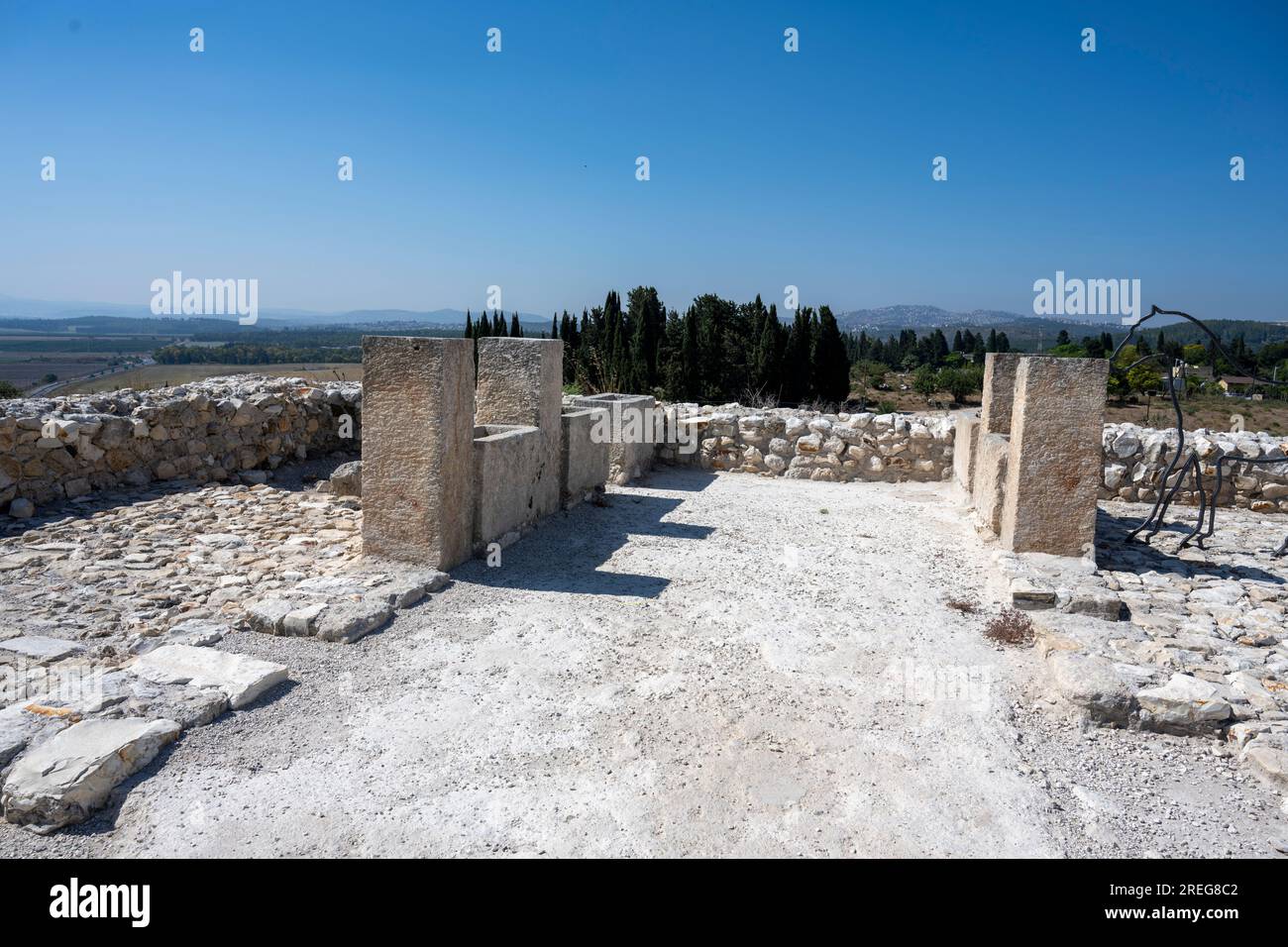 Troughs in the southern stables. at Tel Megiddo National park. Megiddo ...