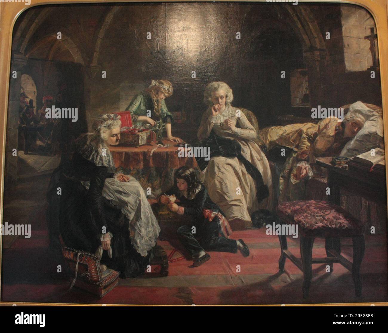 The Royal Family of France in the Prison of the Temple 1851 by Edward ...