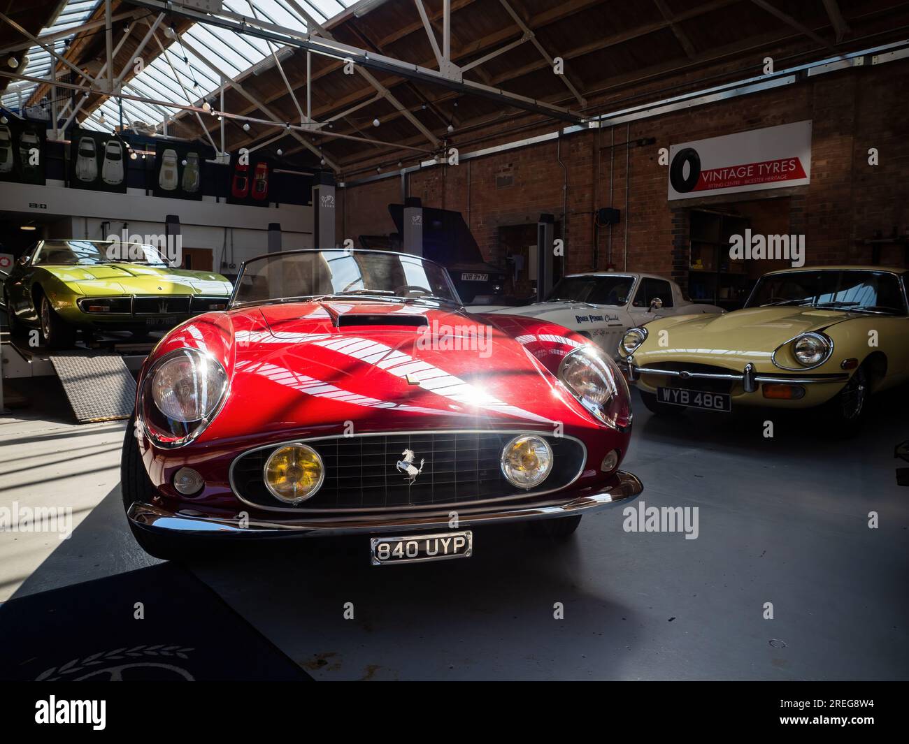 Classic red Ferrari at the Bicester Heritage Sunday Scramble - Bicester ...