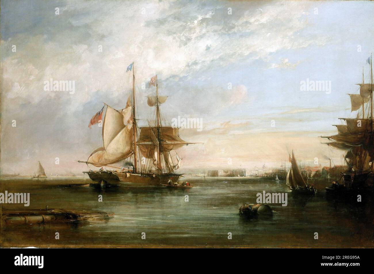 The Yacht 'Isabel' Lying off Deptford circa 1852 by George Chambers ...