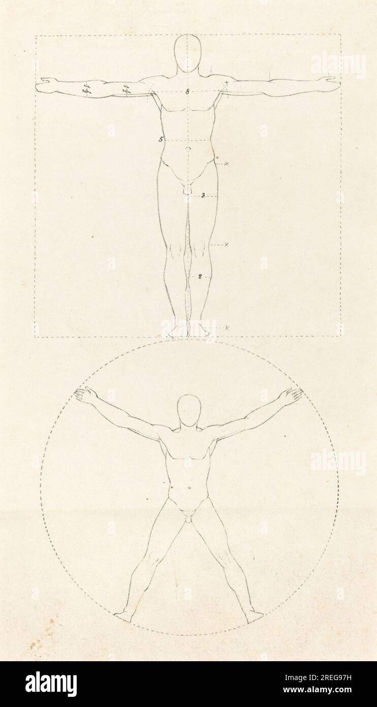 "George Scharf after John Flaxman, Circle and Square of the Human ...