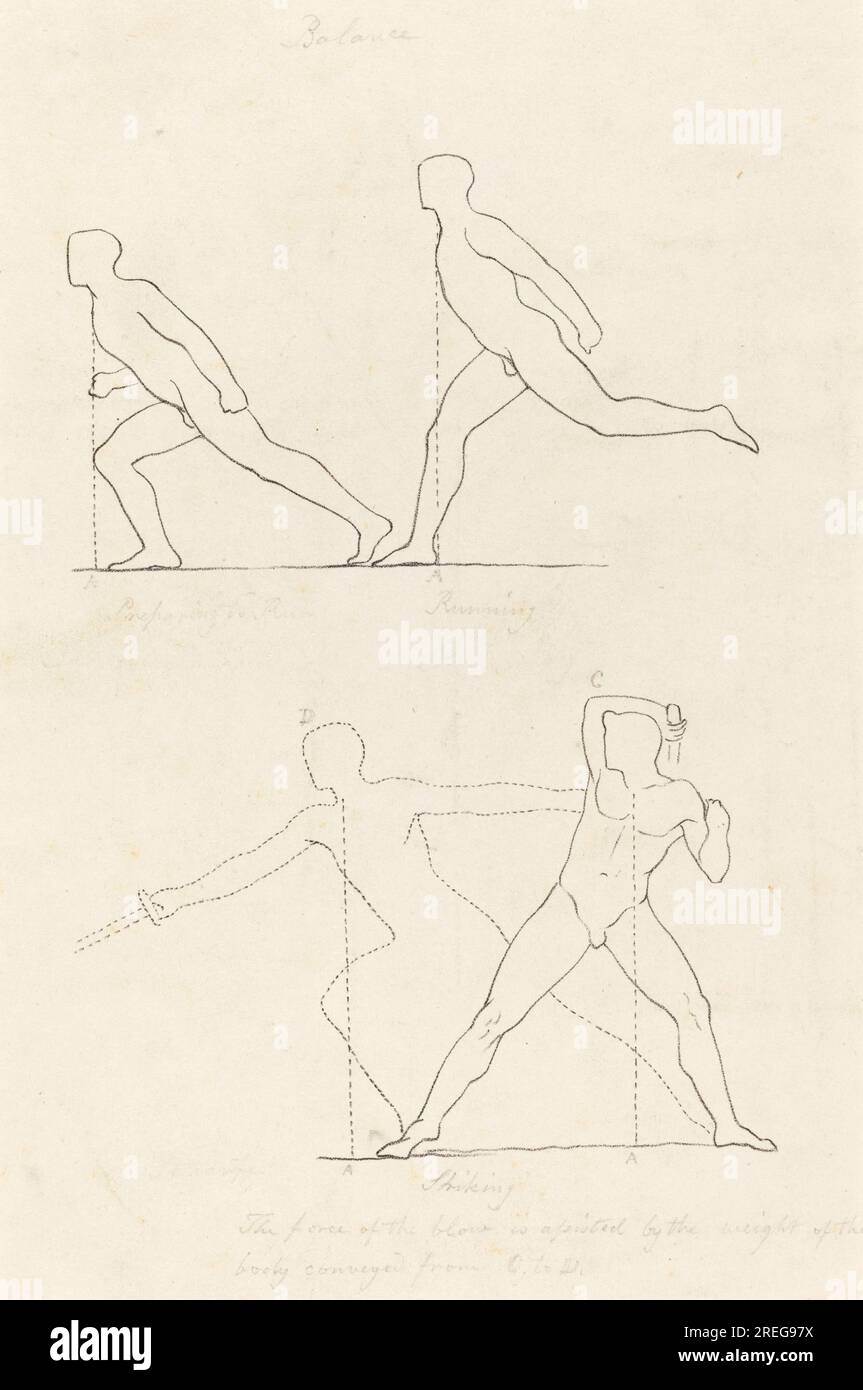 "George Scharf after John Flaxman, Preparing to Run; Running; Striking ...