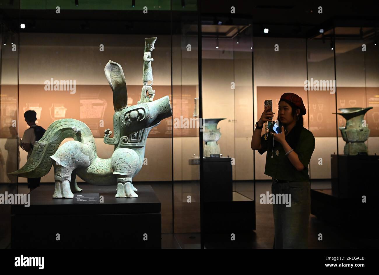 **CHINESE MAINLAND, HONG KONG, MACAU AND TAIWAN OUT** A bronze mythical ...