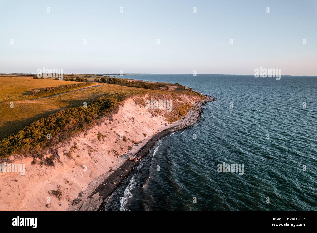 Aerial footage of Helnaes island, Funen, Fyn, Denmark Stock Photo - Alamy