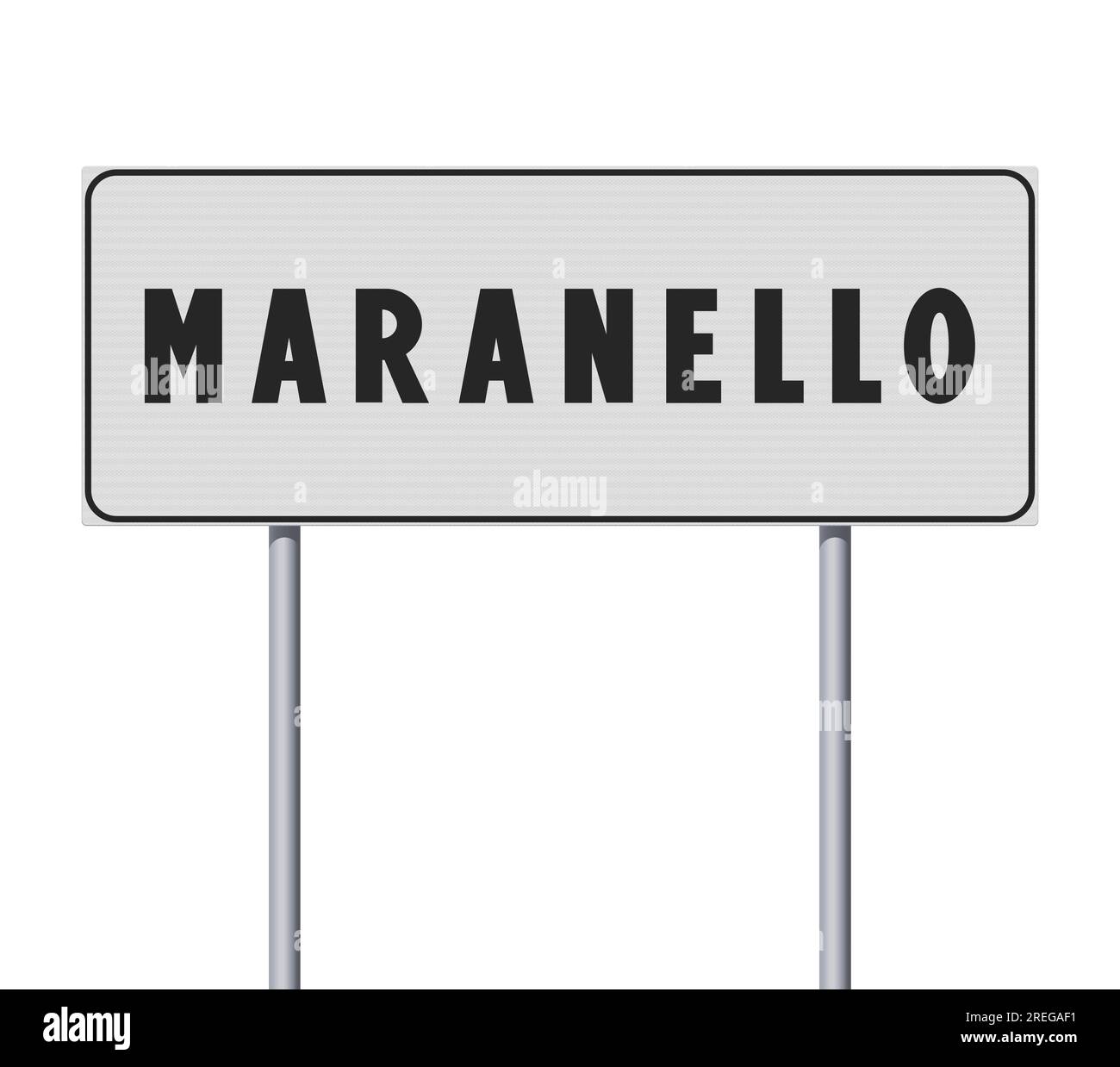 Vector illustration of the City of Maranello (Italy) entrance white ...