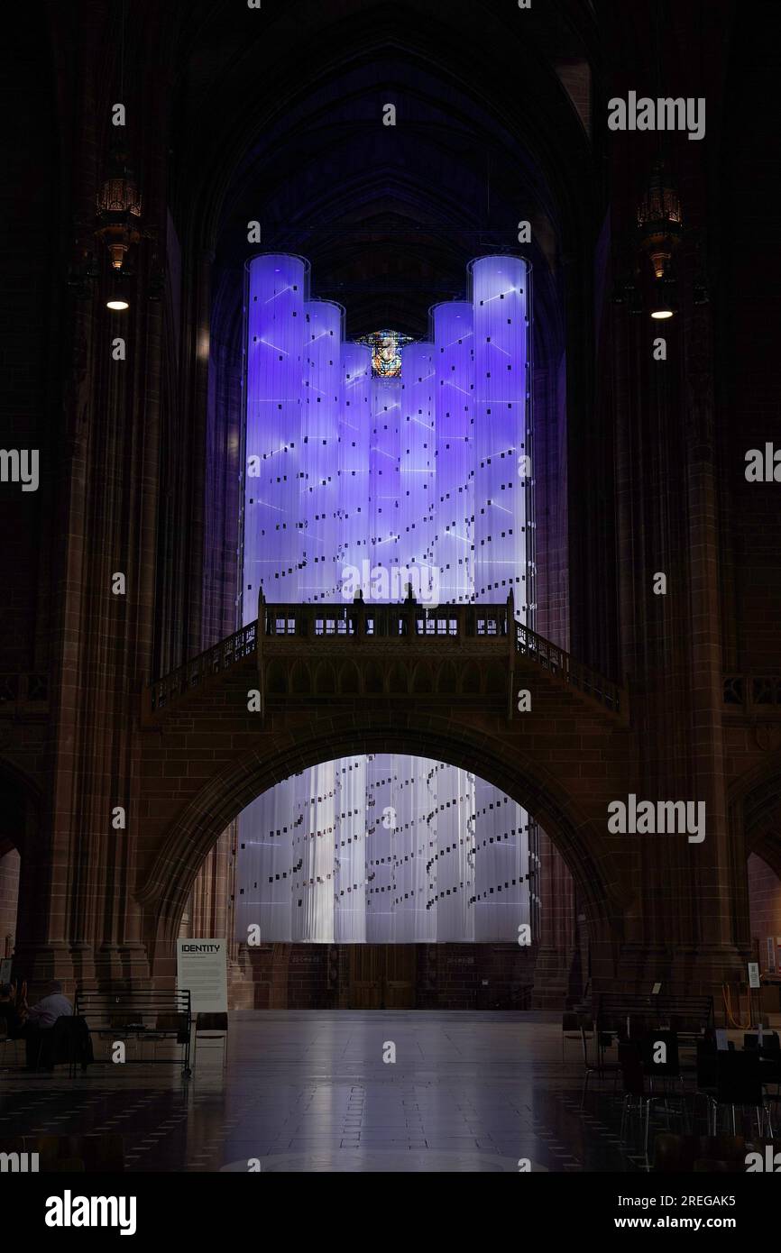 The installation by artist Peter Walker, entitled 'Identity - We Are ...