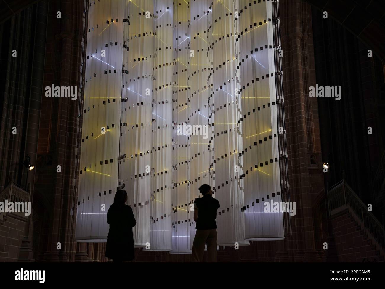 The installation by artist Peter Walker, entitled 'Identity - We Are ...