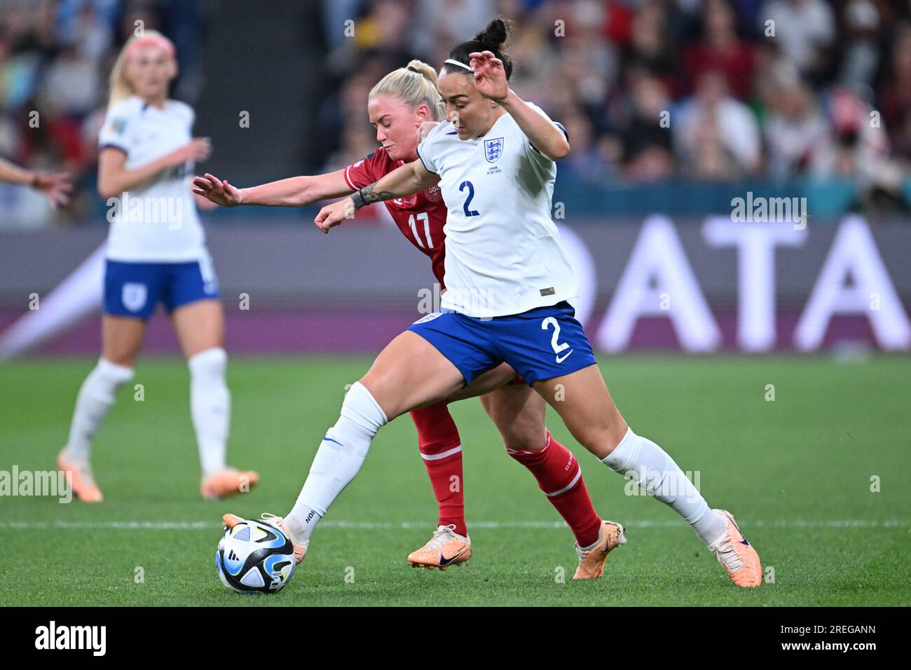 Sydney, Australia. 28th July, 2023. Lucy Bronze of England and Rikke ...