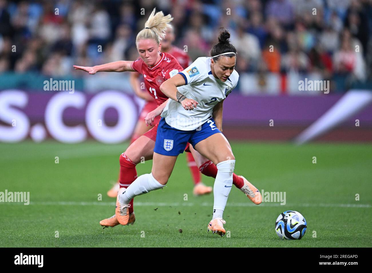 Sydney, Australia. 28th July, 2023. Lucy Bronze of England and Rikke ...