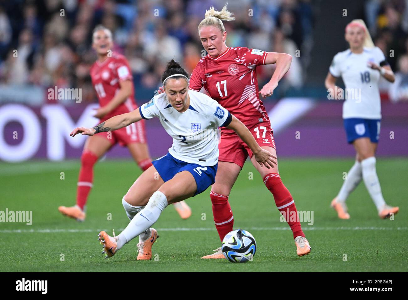 Sydney, Australia. 28th July, 2023. Lucy Bronze of England and Rikke ...