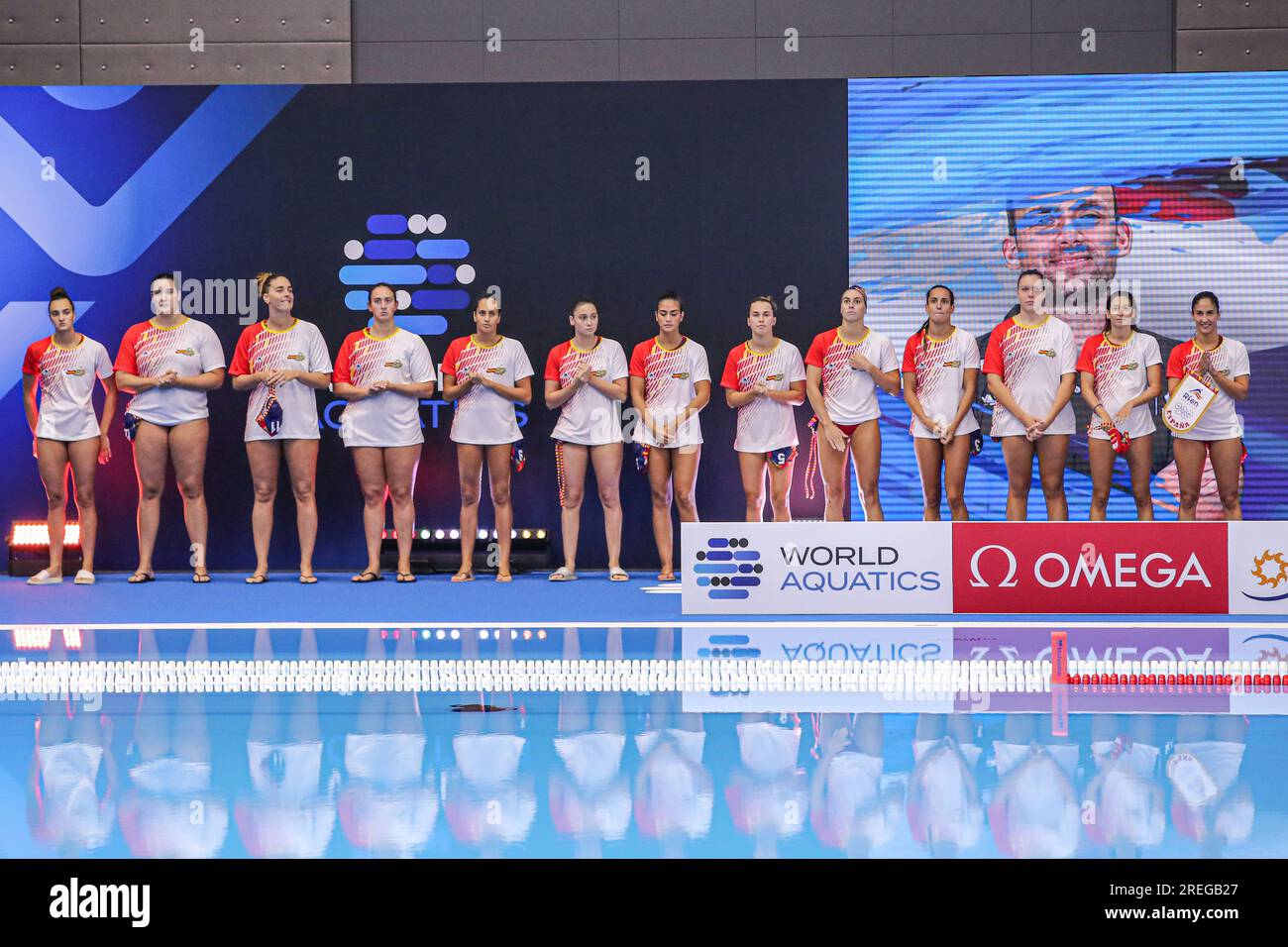 FUKUOKA, JAPAN - JULY 28: Laura Ester Ramos of Spain, Cristina Nogue ...