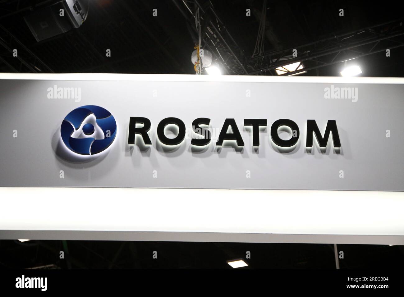 Logo Rosatom, on the Russia - Africa, Second summit economic and ...