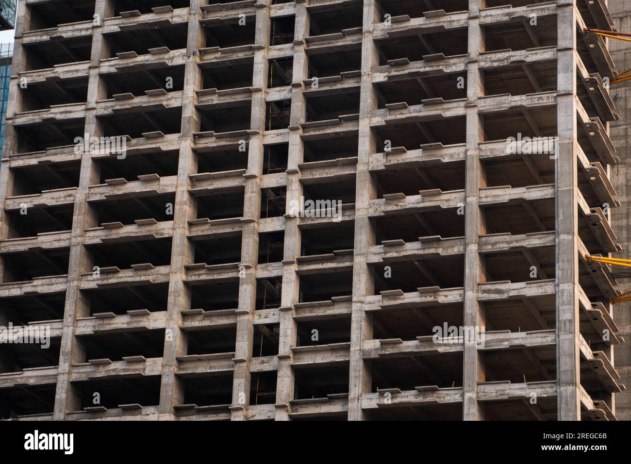 Construction of monolithic building for residential house, office or ...