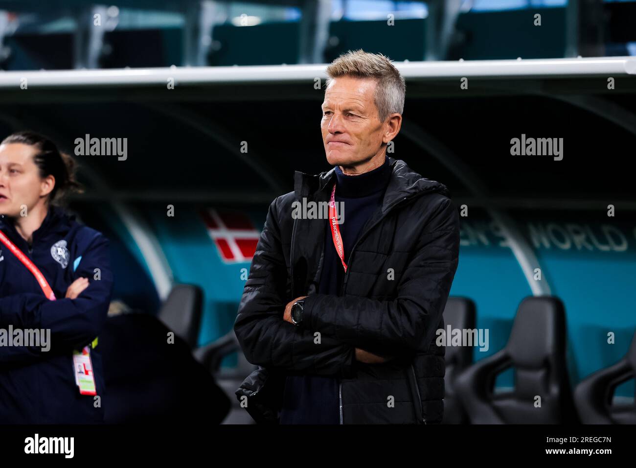 Sydney, Australia, 28 July, 2023. Denmark head coach Lars Sondergaard ...