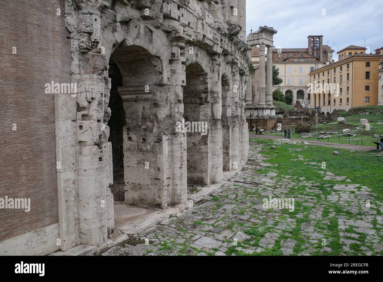 Rome, Italy - 27 Nov, 2022: Teatro Marcello, ancient Roman theatre ...