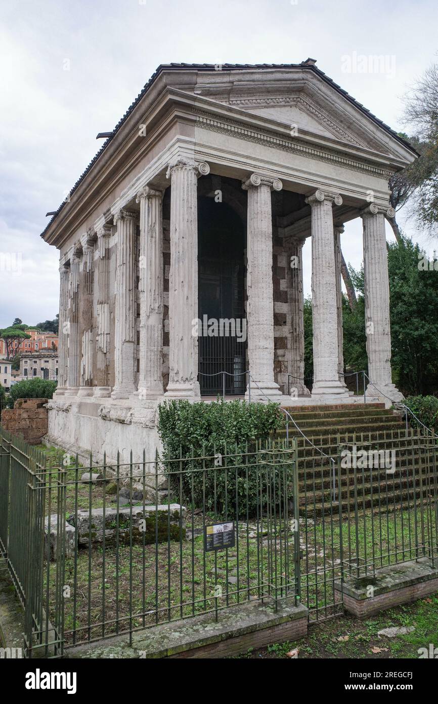 Rome, Italy - 27 Nov, 2022: The Temple of Portunus (Tempio di Portuno ...