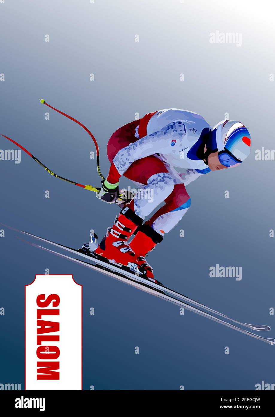 Fast skier Stock Vector Images - Alamy