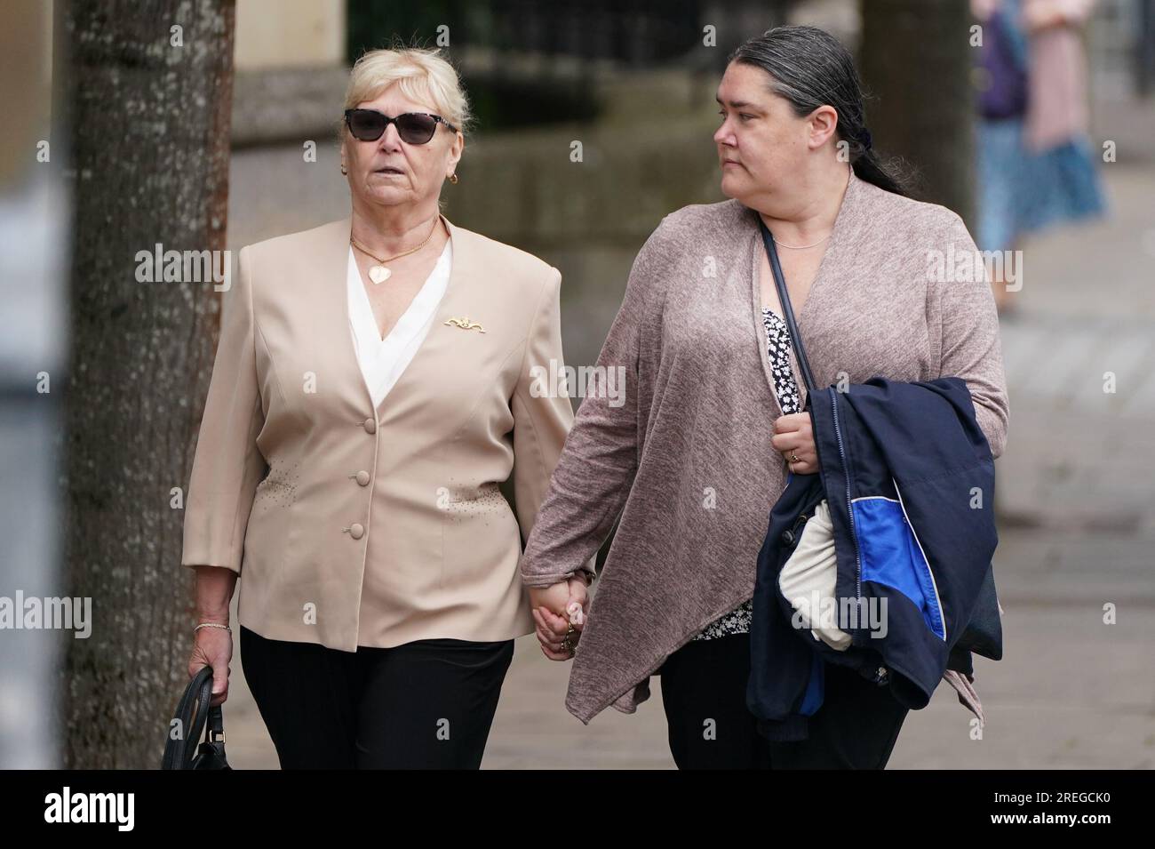 The widow of charity cyclist Tony Parsons, Margaret Parsons (left) and ...