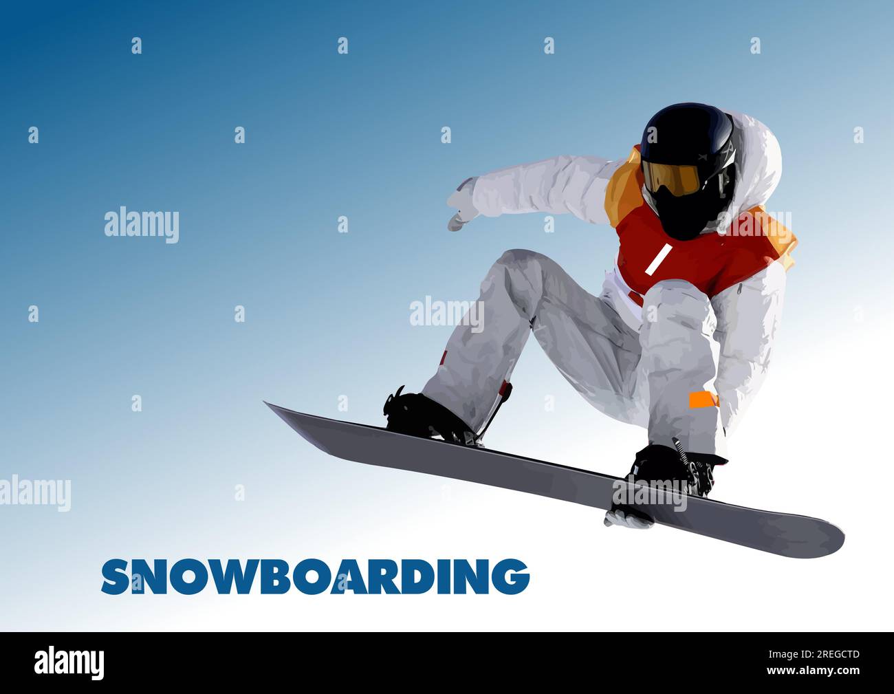 Snowboard boy silhouette. Vector 3d illustration Stock Vector Image ...