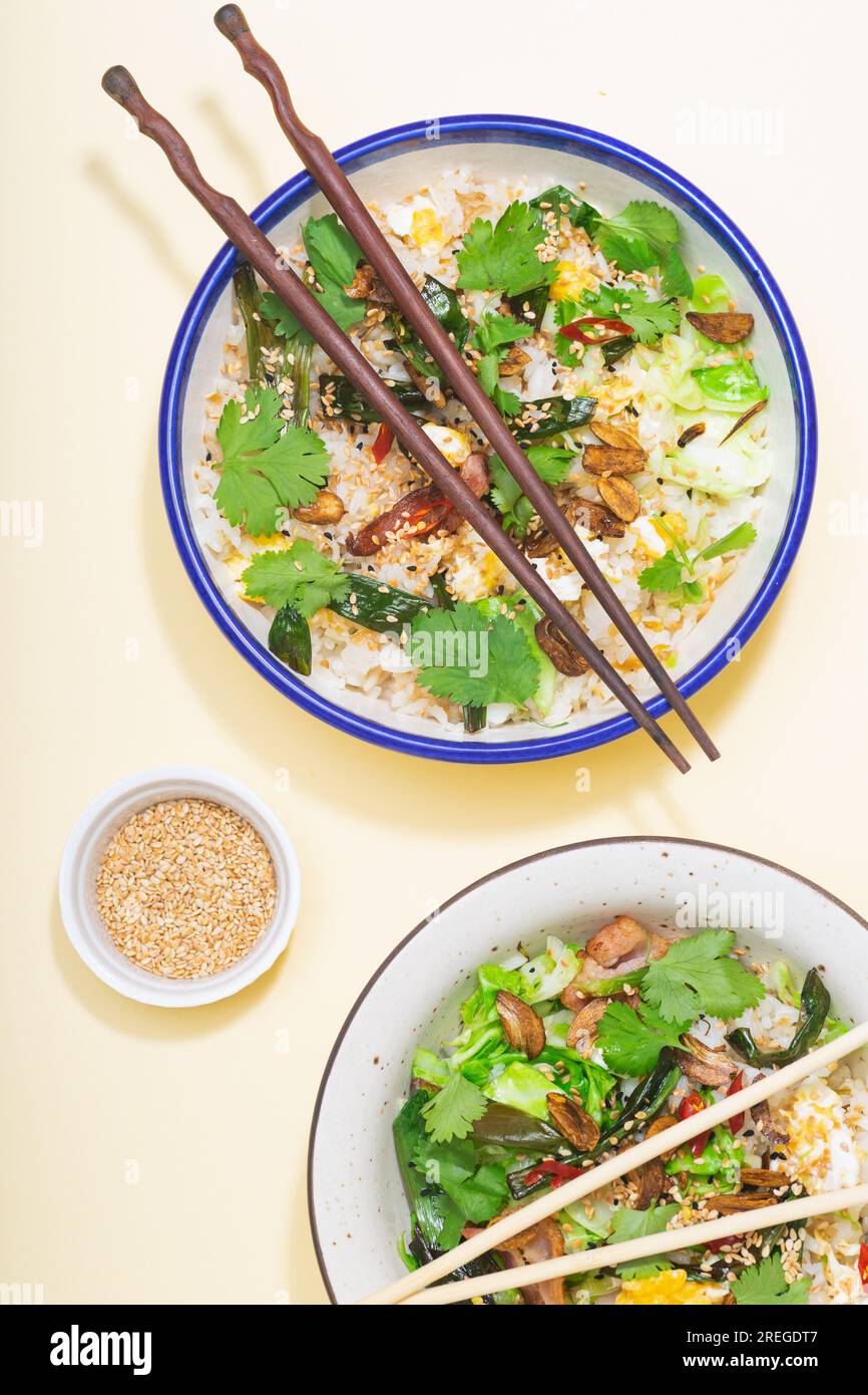 Bacon fried rice hi-res stock photography and images - Alamy