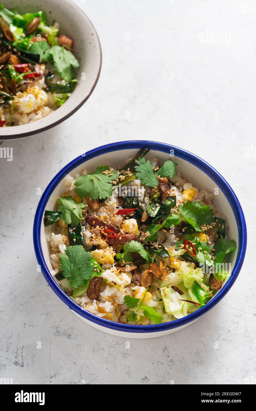 Bacon fried rice hi-res stock photography and images - Alamy