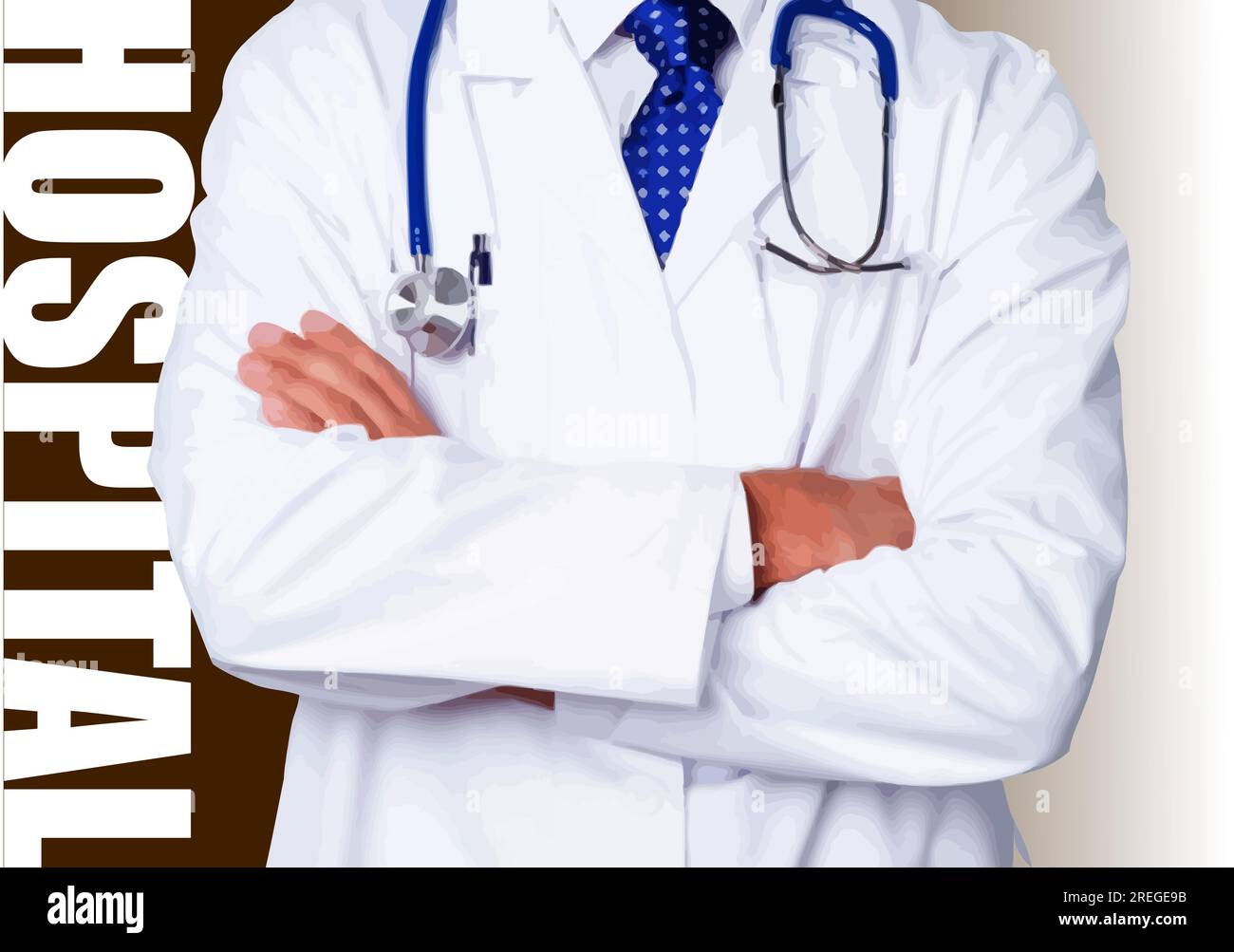 Medical doctor image. Color Vector 3d illustration Stock Vector Image ...