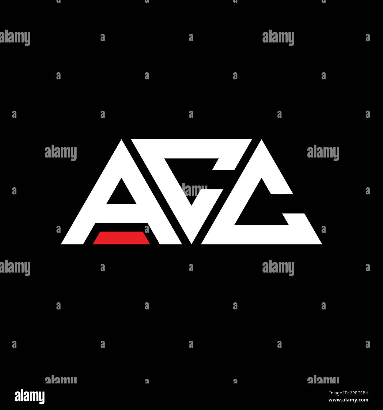 ACC triangle letter logo design with triangle shape. ACC triangle logo ...