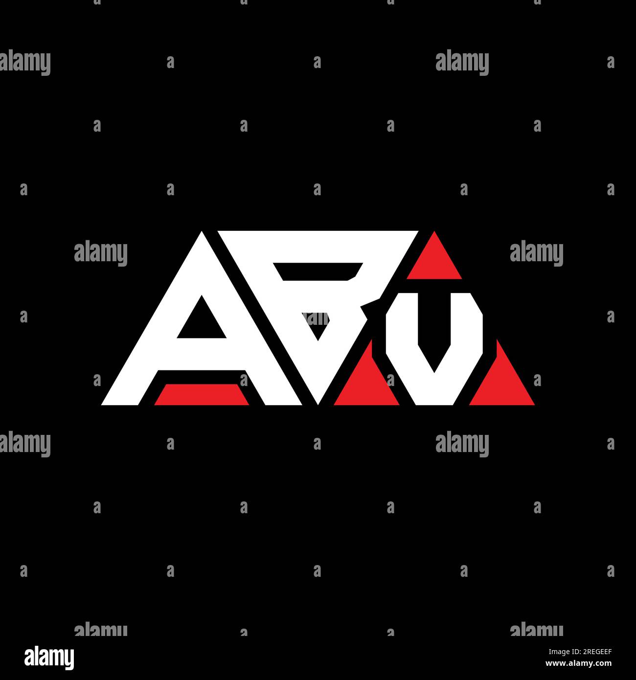 ABV triangle letter logo design with triangle shape. ABV triangle logo ...