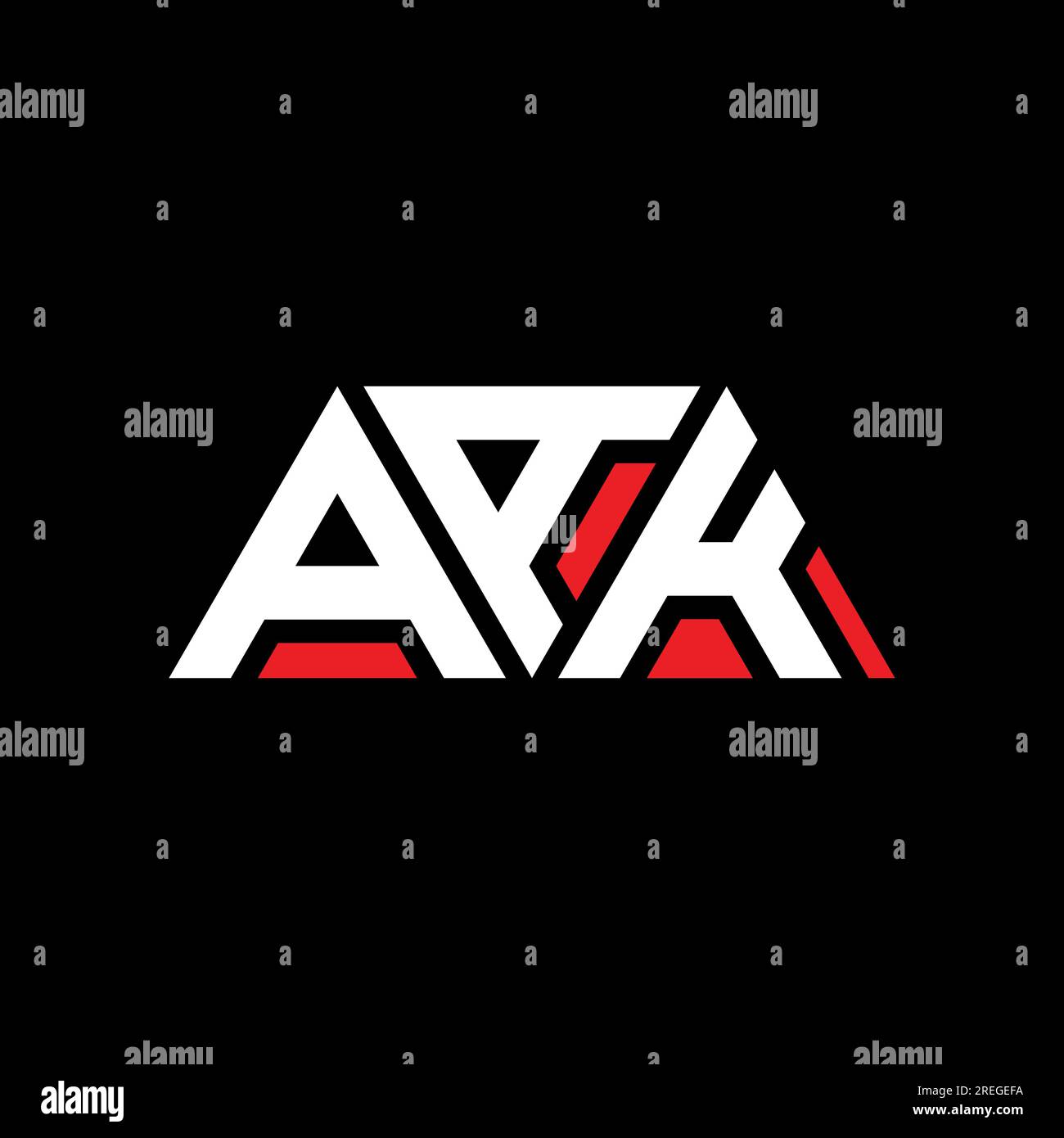 AAK triangle letter logo design with triangle shape. AAK triangle logo ...