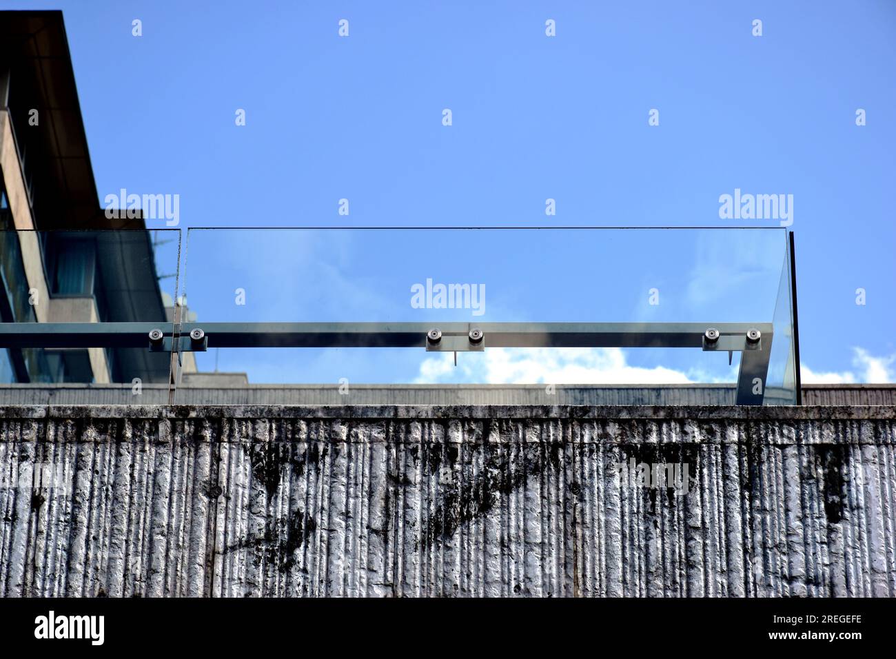 glass railing or balustrade. laminated tempered clear safety glass ...