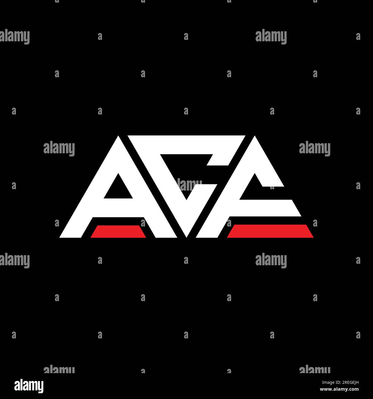 ACF triangle letter logo design with triangle shape. ACF triangle logo ...