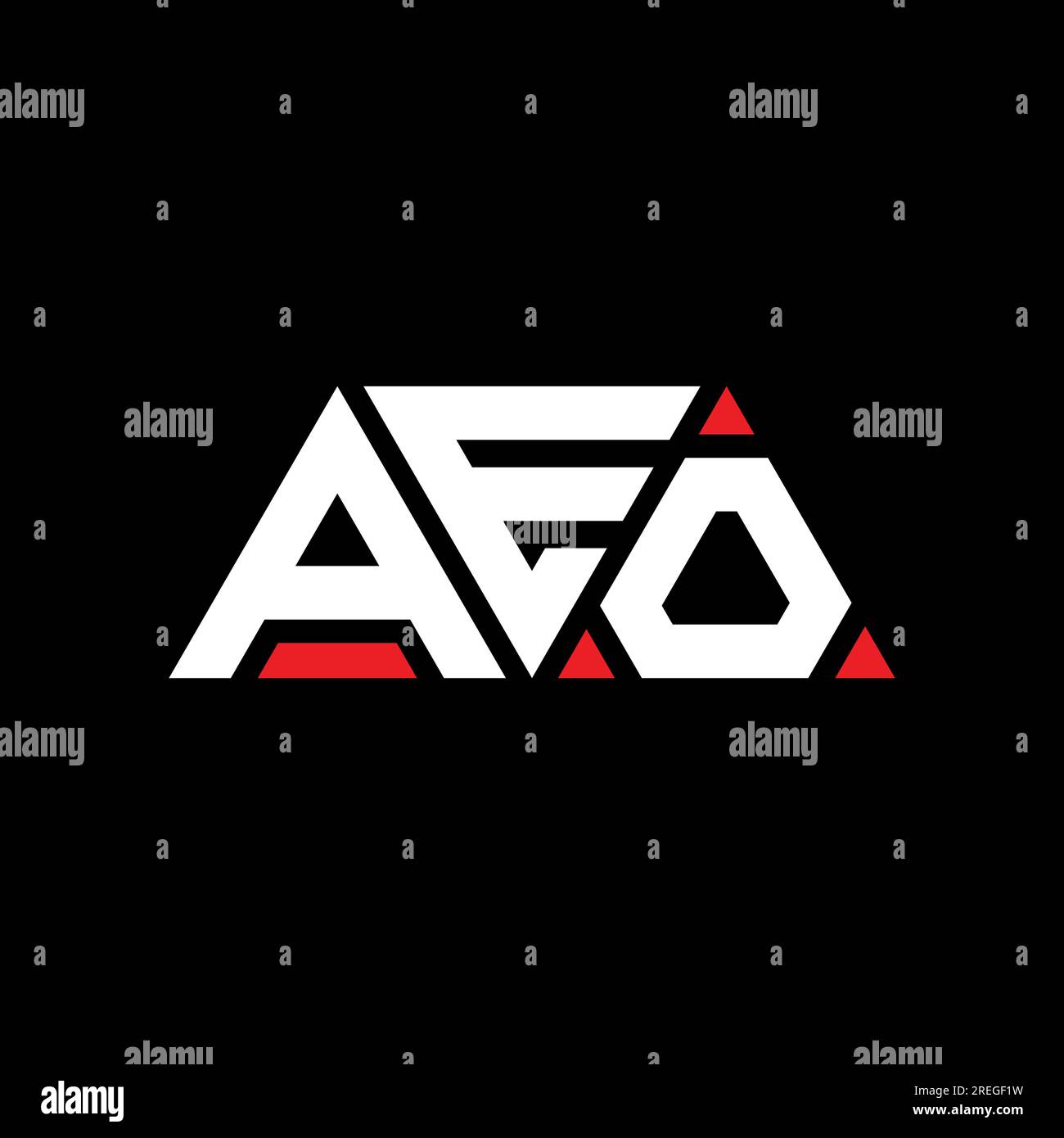 AEO triangle letter logo design with triangle shape. AEO triangle logo ...