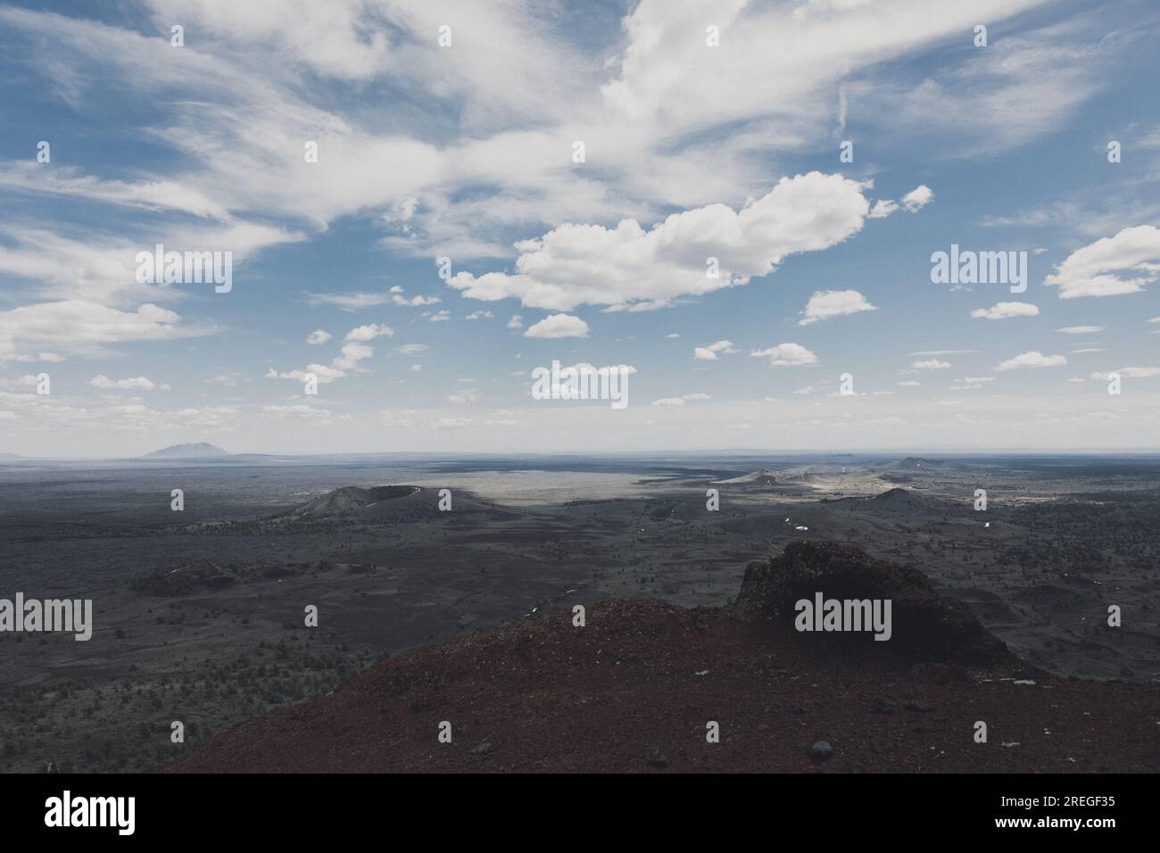 view from the top of a volcano of snake river plain in idaho Stock ...