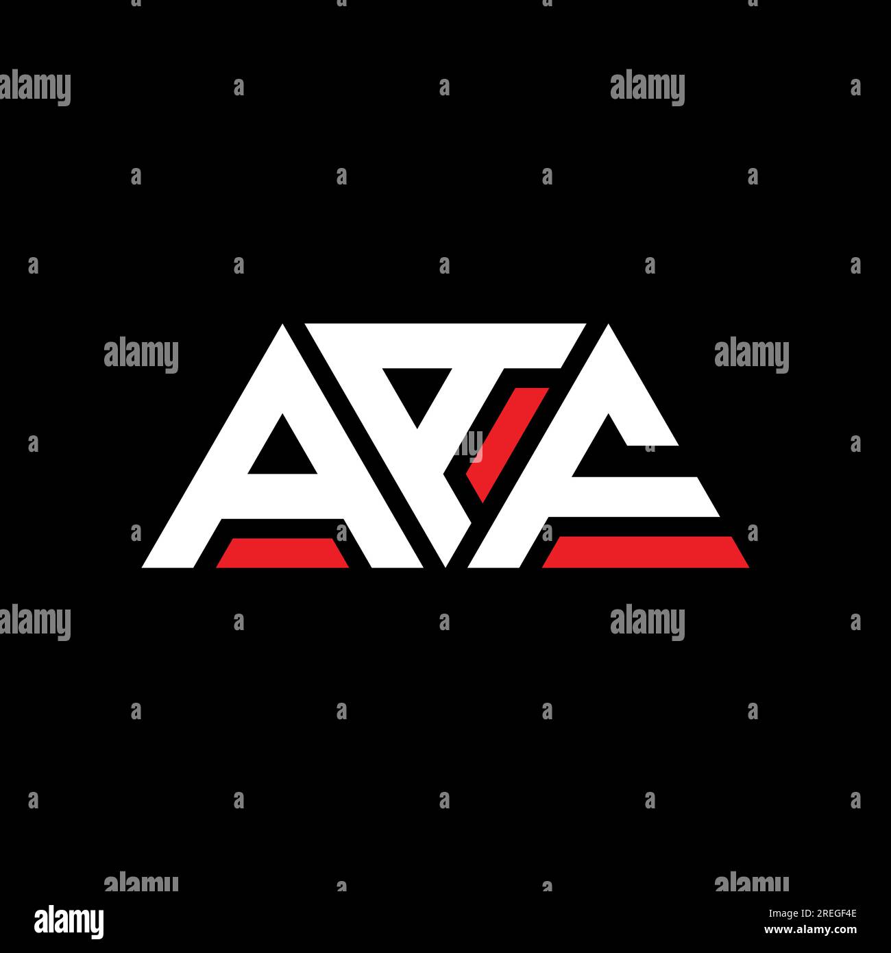 AAF triangle letter logo design with triangle shape. AAF triangle logo ...